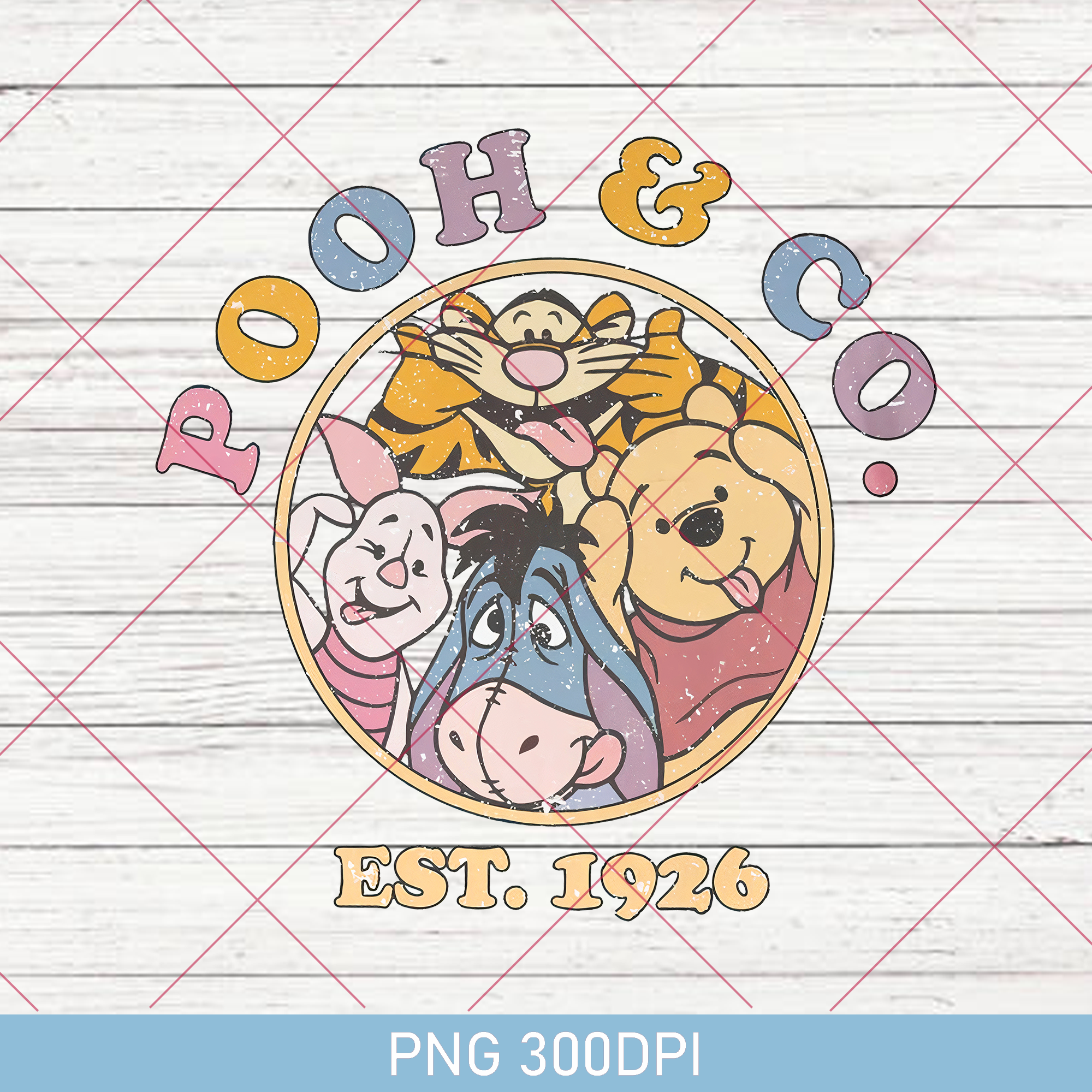 Vintage Disney Pooh And Co Est 1926 PNG, Cute Pooh Bear And | Inspire ...