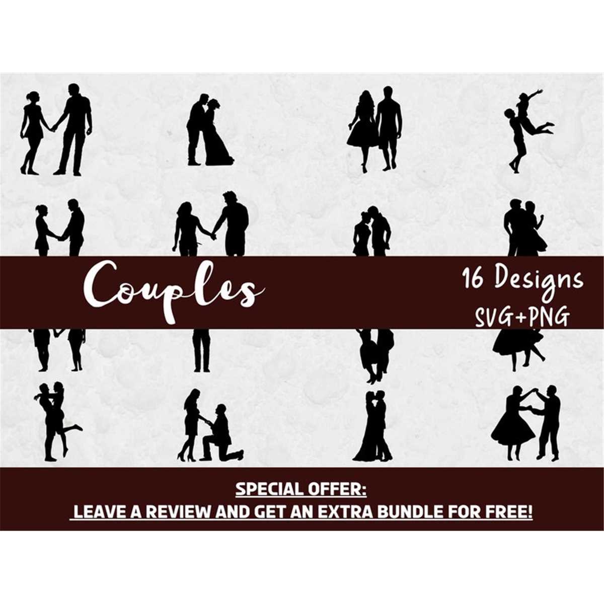 Couple Svg Bundle, SVG Files for Cricut, Couples Silhouettes | Inspire ...