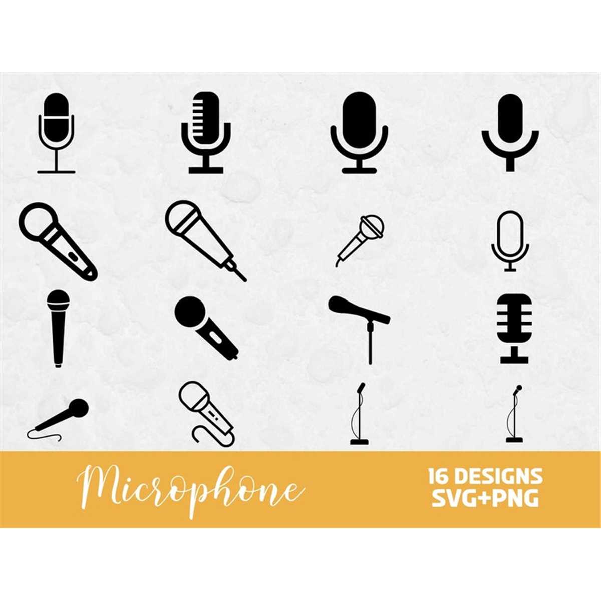 Microphone SVG Bundle, Commercial Use SVG, Music Svg, Microp | Inspire ...