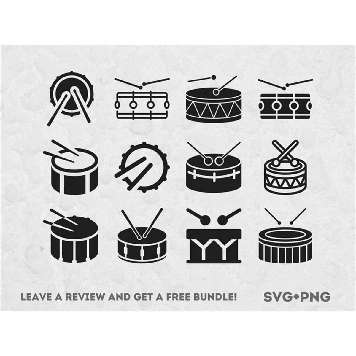 Drum SVG Bundle, Music Svg, Drum Clipart, Svg files for Cric | Inspire ...
