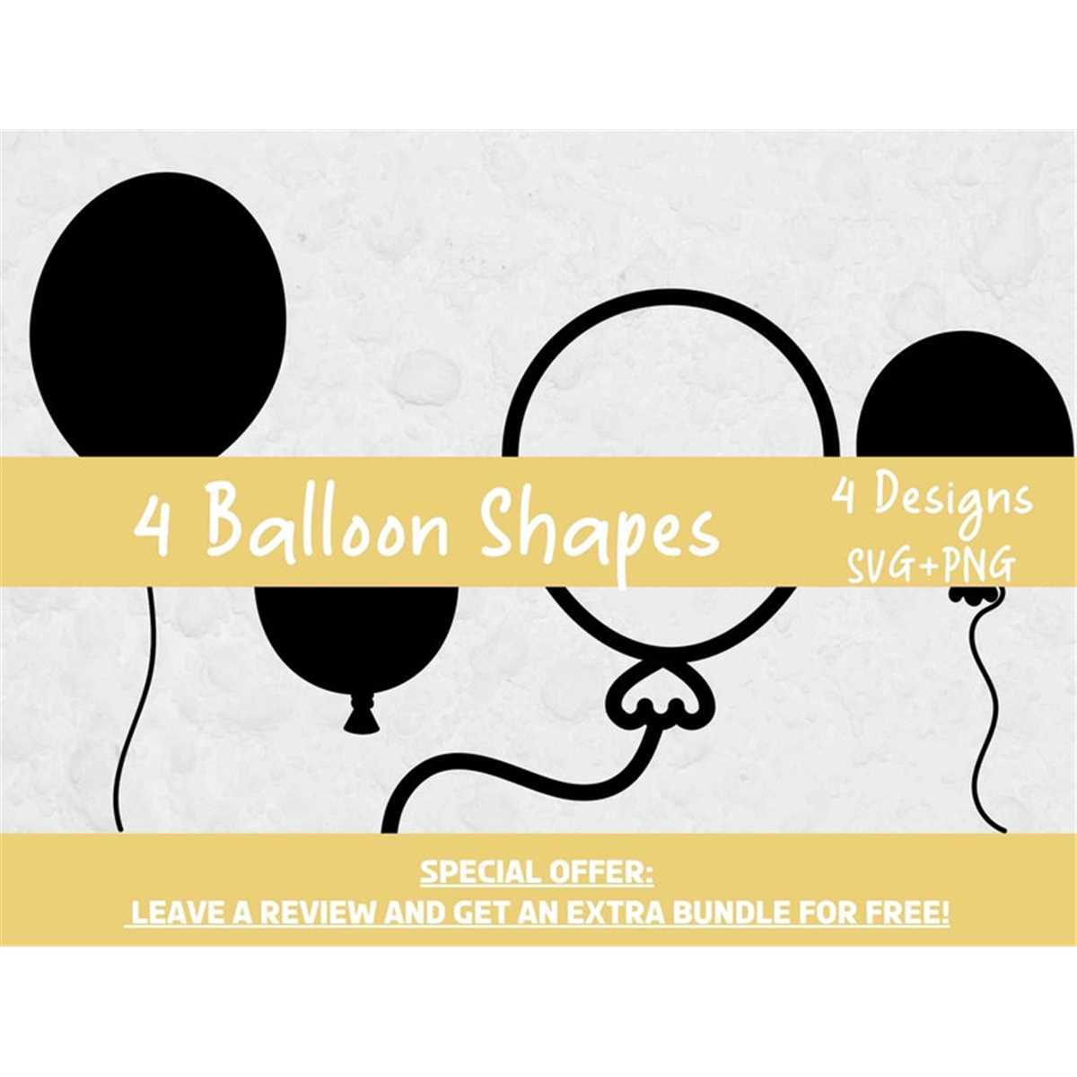 Balloon Shapes SVG Bundle, Balloon Clipart, Celebrate SVG, S | Inspire ...