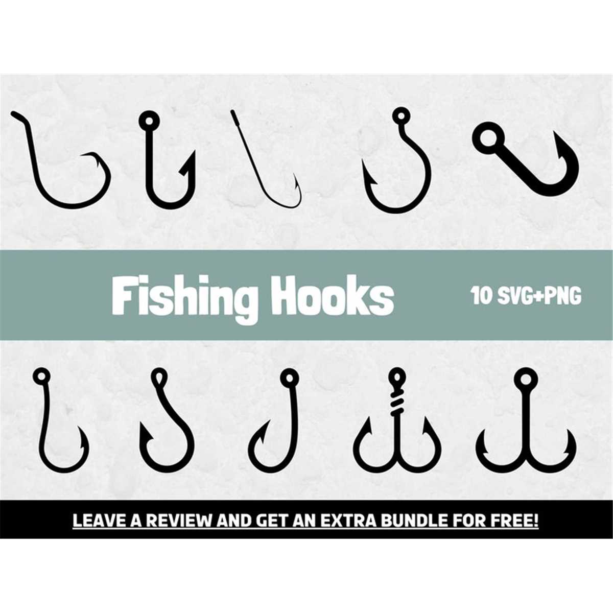 Fishing Hooks SVG Bundle, Fishing Clipart, Fishing Hook SVG, | Inspire ...