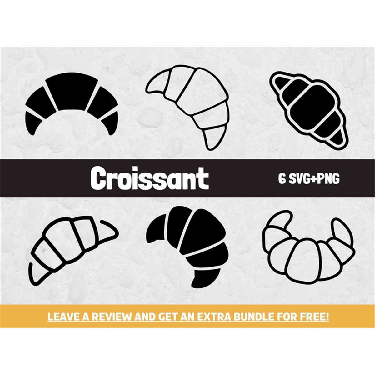 Croissant SVG, SVG Files for Cricut, Pastry SVG, Food Clipar | Inspire ...