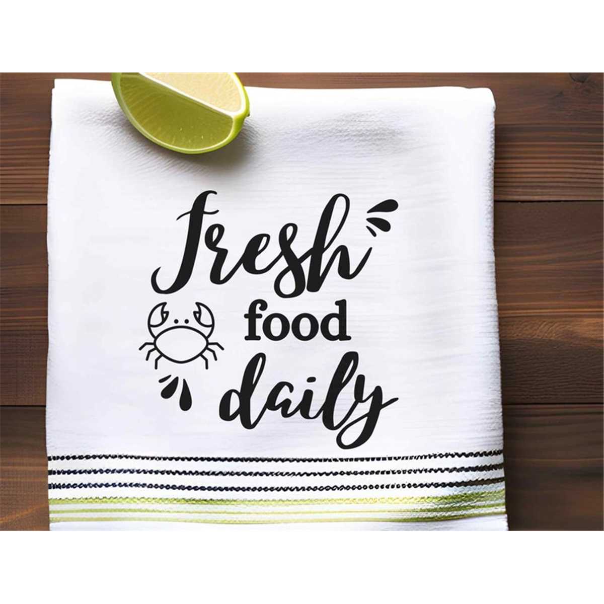 Fresh Food Daily SVG, Seafood svg, SVG files for Cricut, Kit | Inspire ...