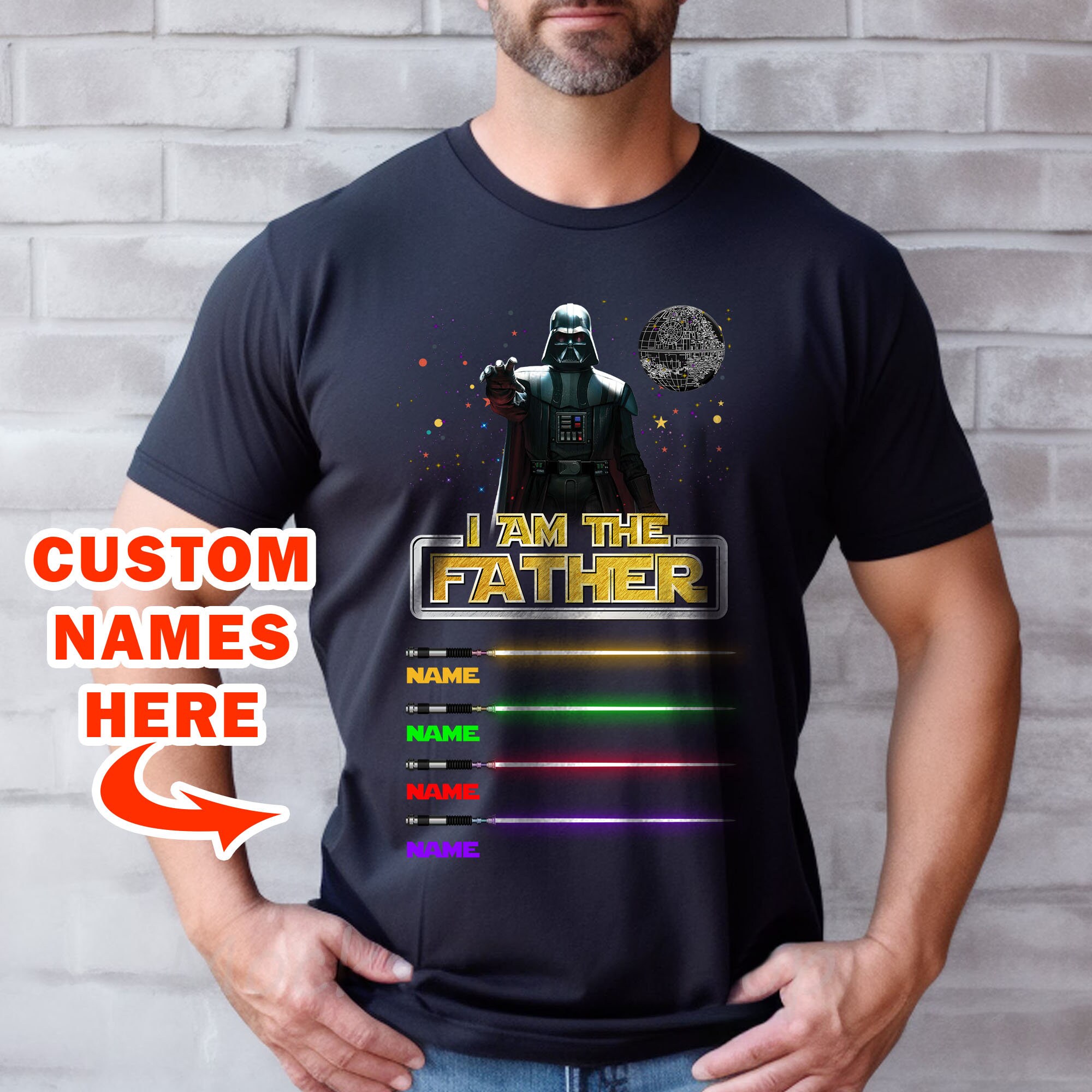 Custom Kids Names I Am Their Father T-Shirt, Fathers day shi - Inspire ...