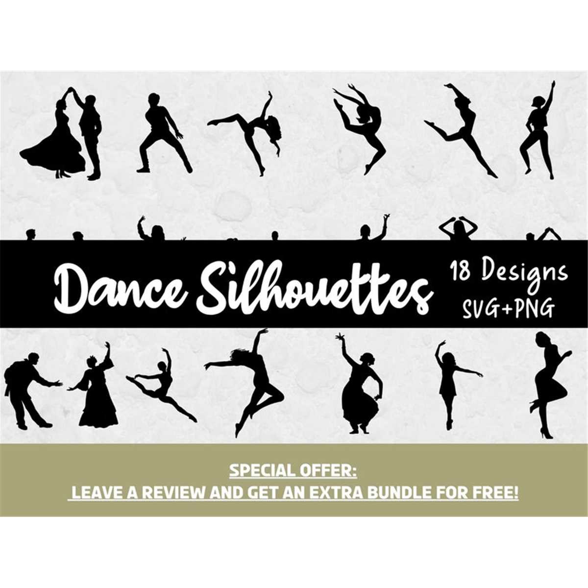 Dance SVG bundle, Svg files for Cricut, Dance Silhouettes, D - Inspire ...