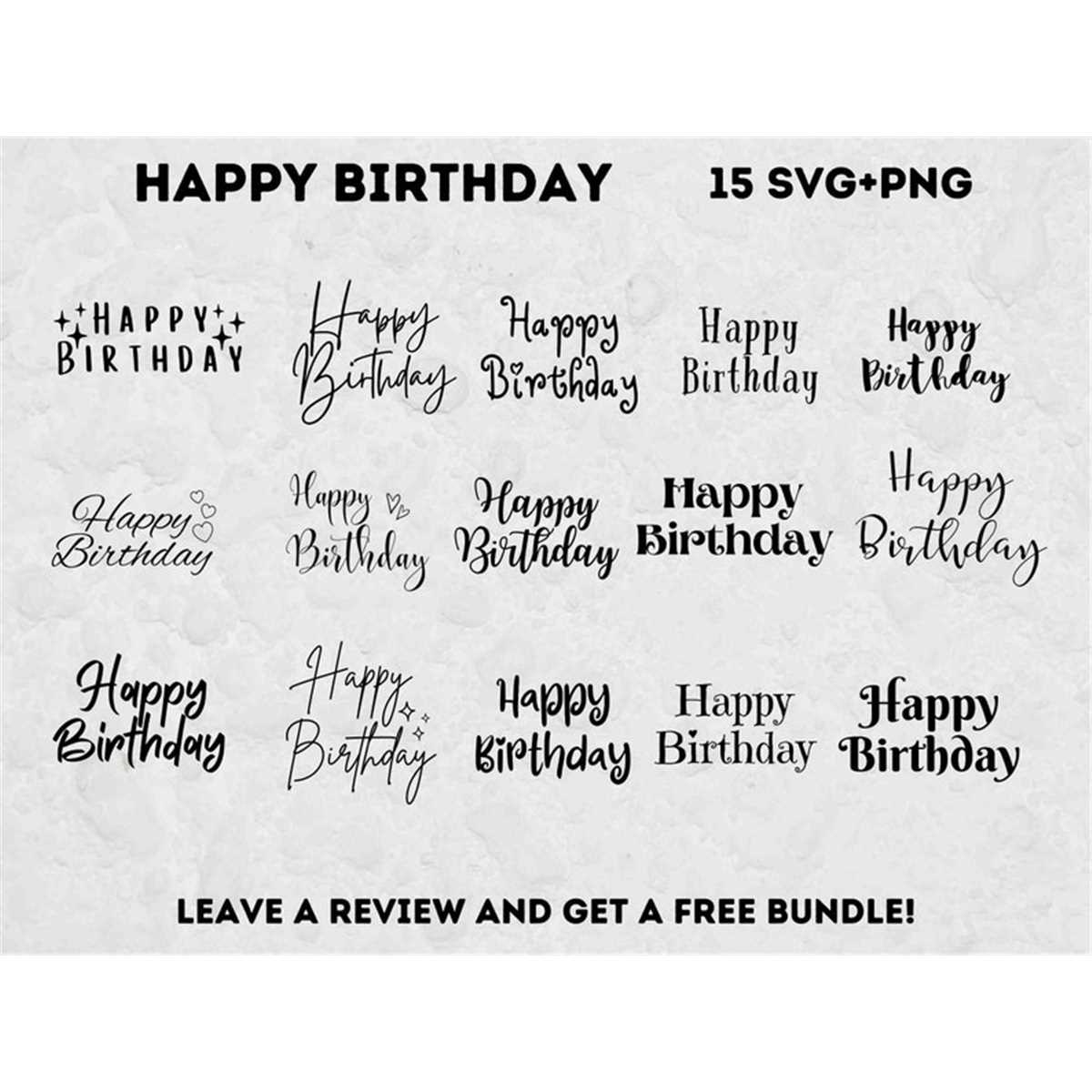 Happy Birthday SVG bundle, Birthday svg, Birthday Cake toppi | Inspire ...