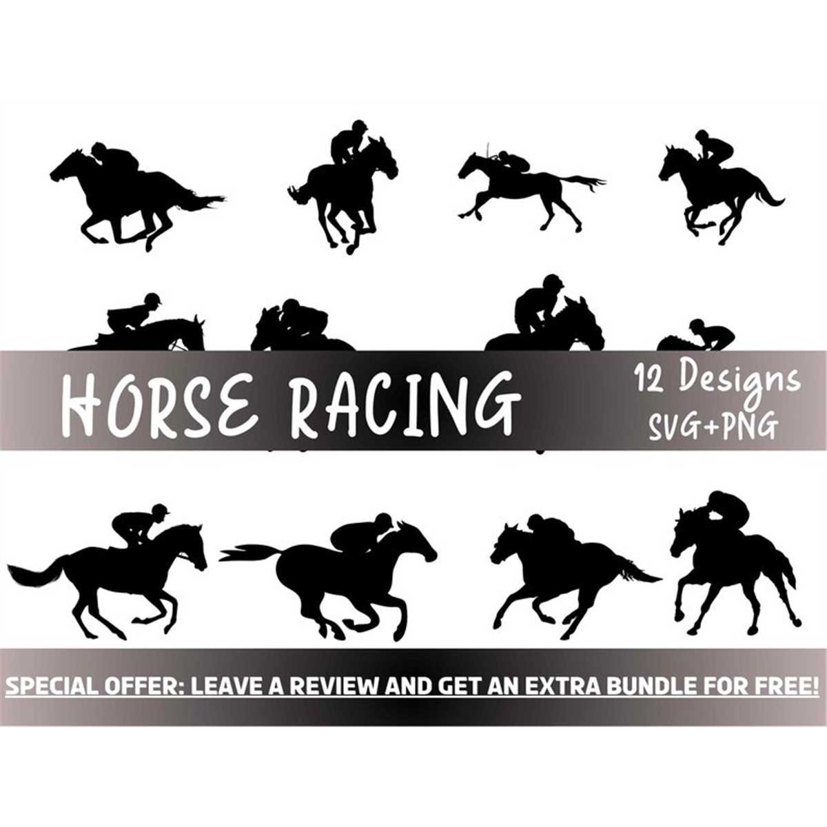 Horse Racing Svg Bundle, Silhouette Svg, SVG Files for Cricu | Inspire ...