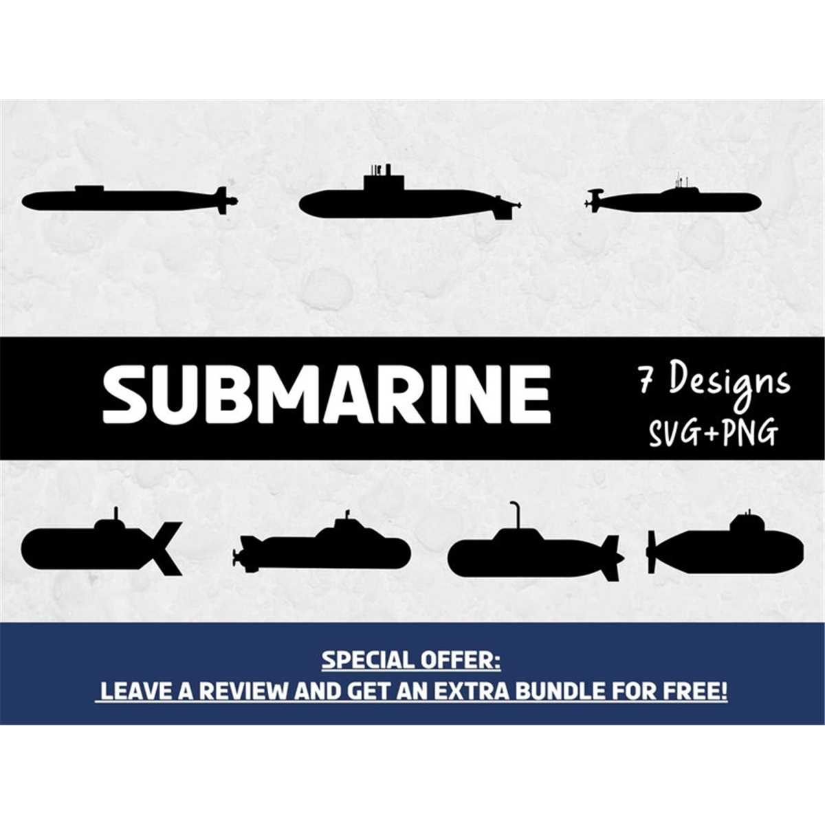 Submarine Svg Bundle, SVG Files for Cricut, Silhouette Svg, | Inspire ...