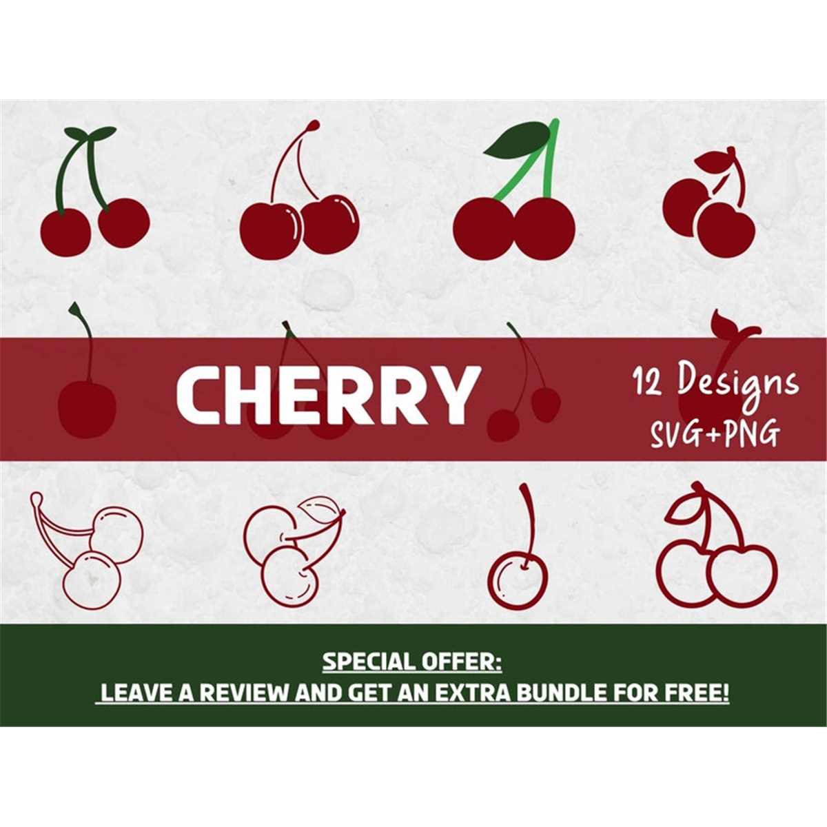 Cherry Clipart, Cherry SVG, Cherry Png, SVG Files for Cricut | Inspire ...