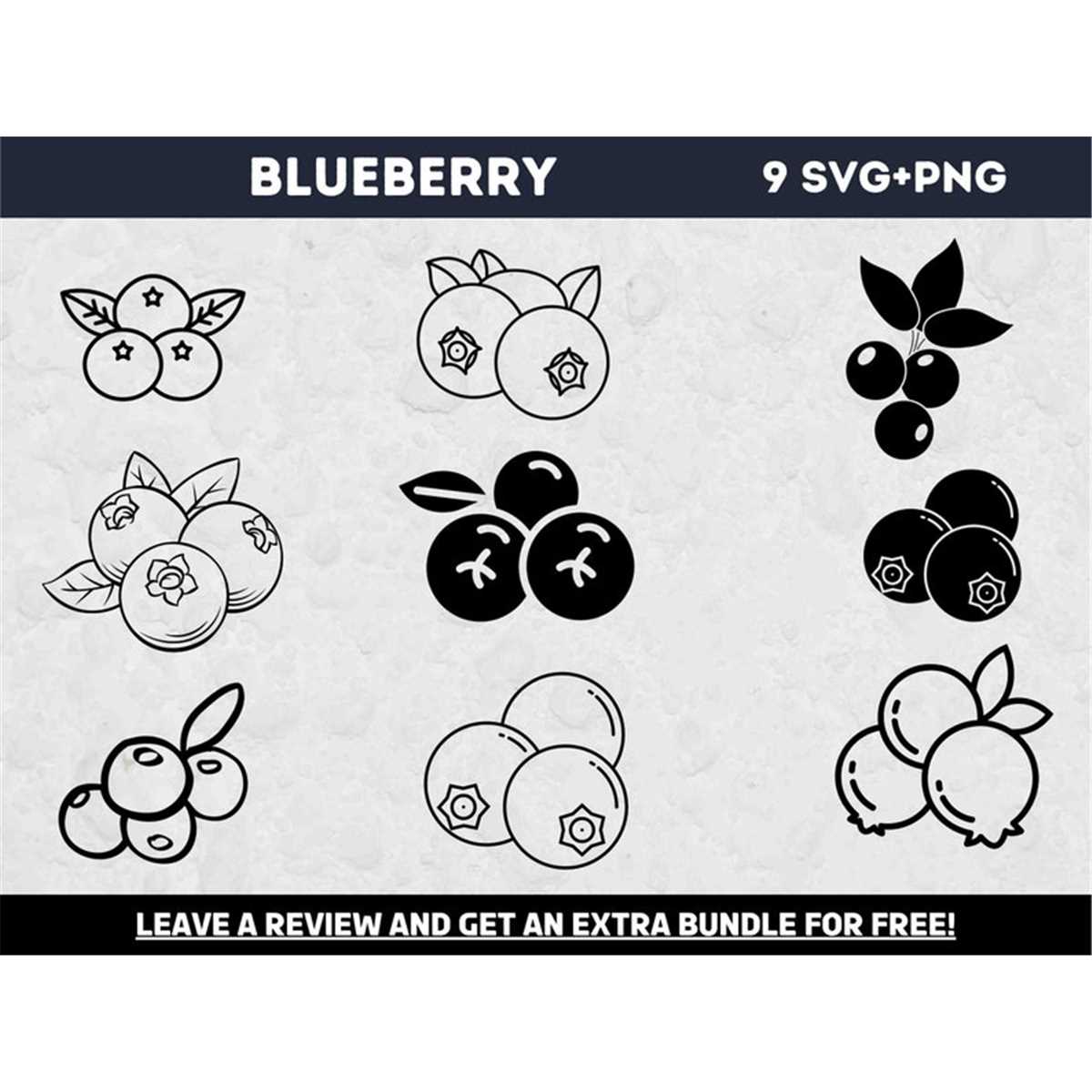 Blueberry Svg, Blueberry Cut File, Nature Svg, SVG Files for - Inspire ...