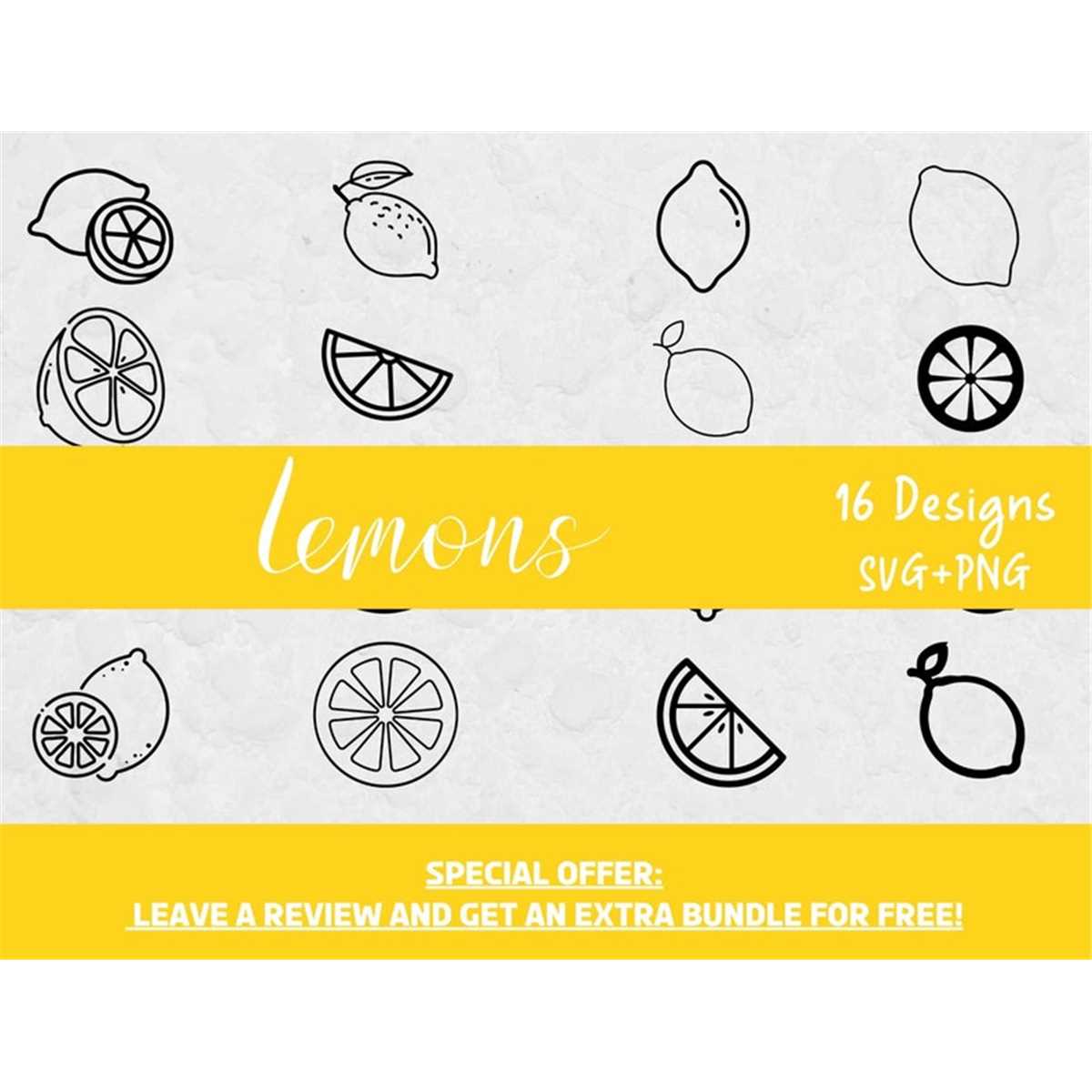 Lemon Svg Bundle, Fruit SVG, Citrus Svg, SVG Files for Cricu | Inspire ...
