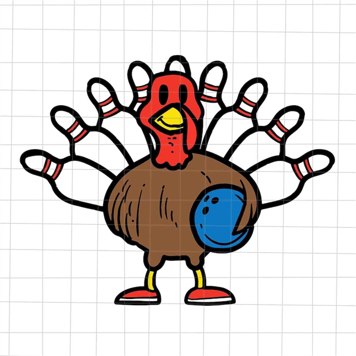 Turkey Bowling Thanksgiving Svg, Bowling Thanksgiving Svg, B | Inspire ...