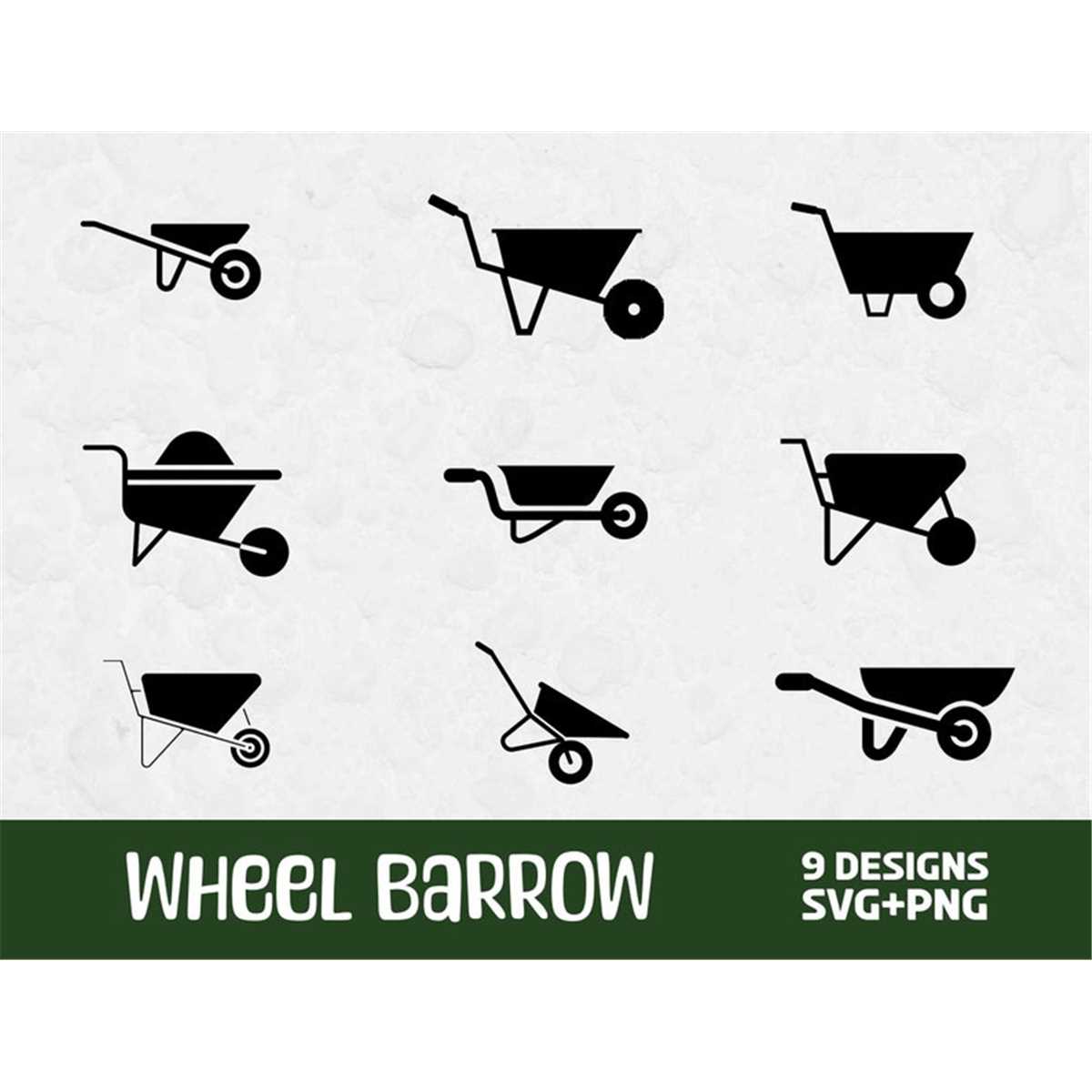 Wheel Barrow SVG Bundle, Svg files for Cricut, Gardener Svg, | Inspire ...
