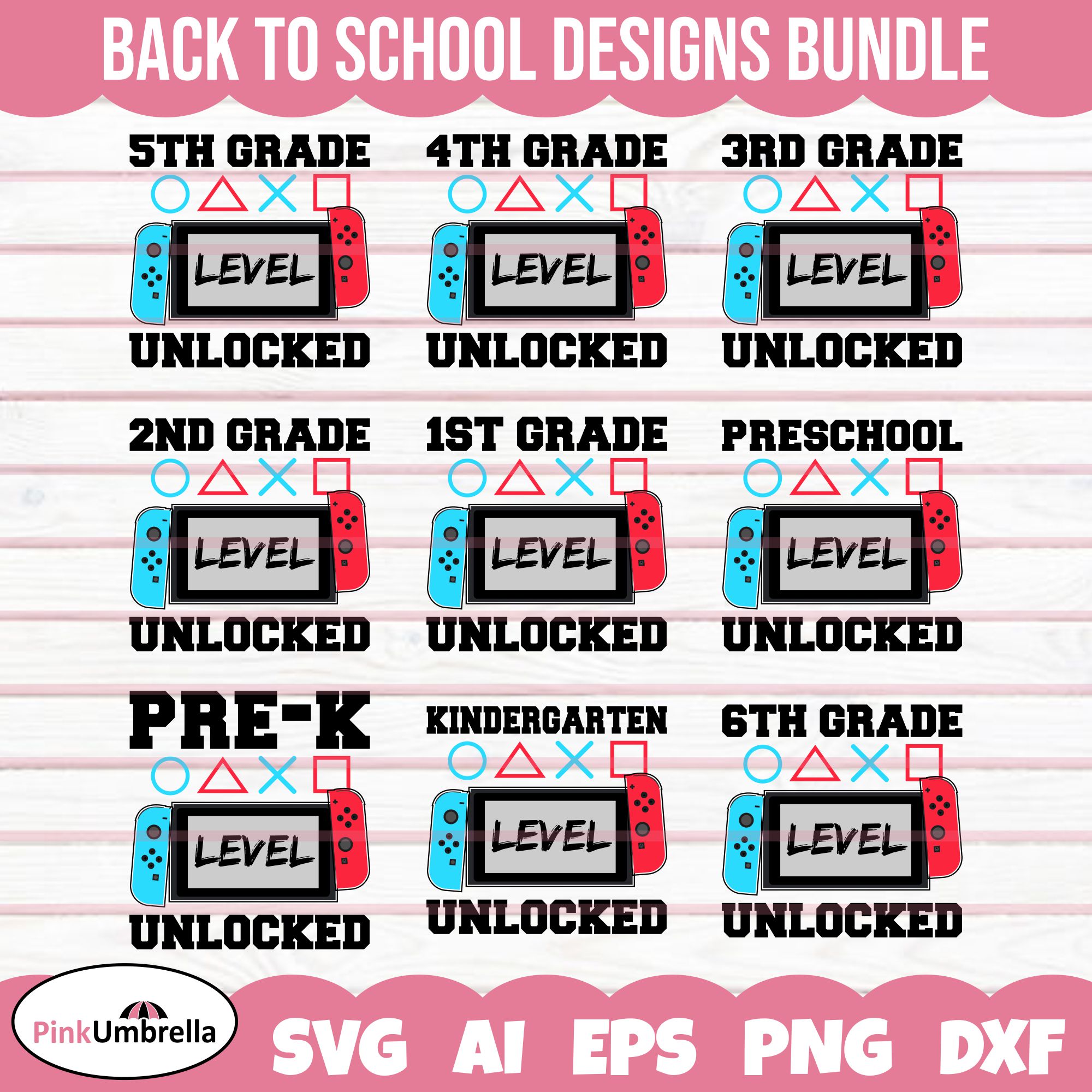 Level Unlocked School Bundle, Back to School Svg for Gamers, | Inspire ...