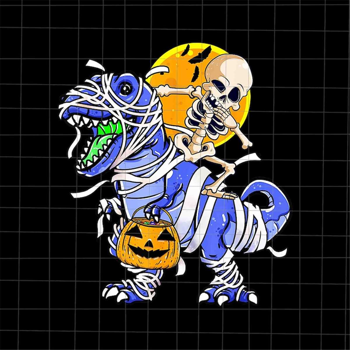 Skeleton Riding Mummy Dinosaur T Rex Png, Skeleton Mummy Din | Inspire ...