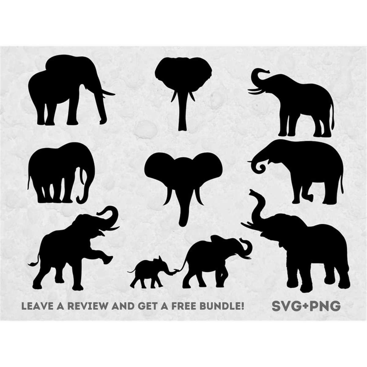 Elephant Svg, Svg Files for Cricut, Elephant Clipart, Animal | Inspire ...