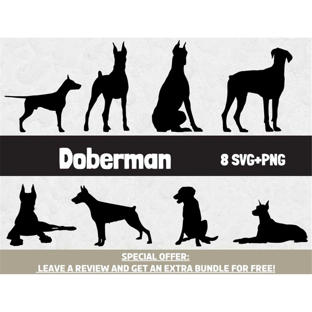 Doberman Svg Bundle, Svg files for Cricut, Dog SVG, Doberman | Inspire ...