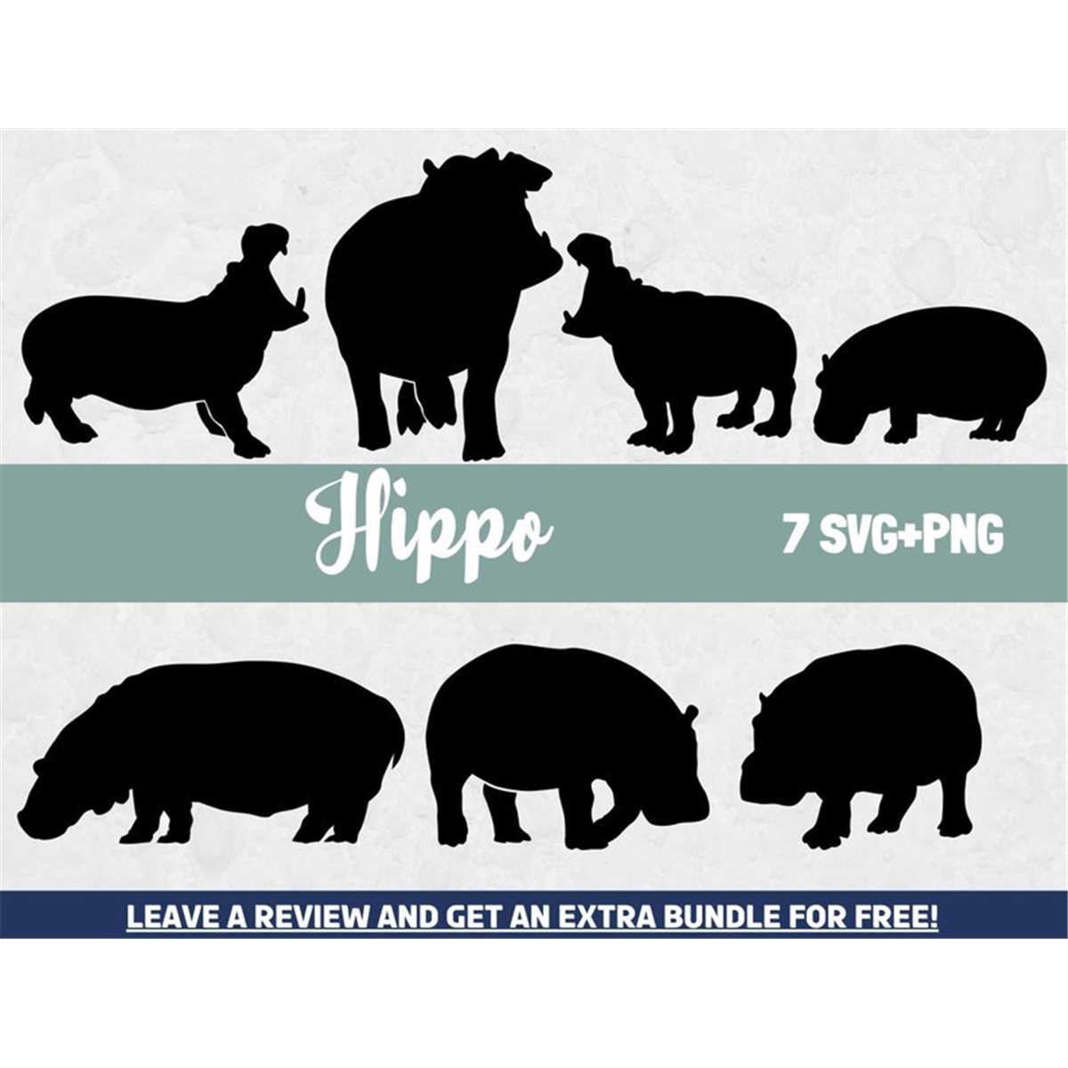 Hippo Svg, Hippo Cut Files, Svg Files for Cricut, Hippo Clip | Inspire ...