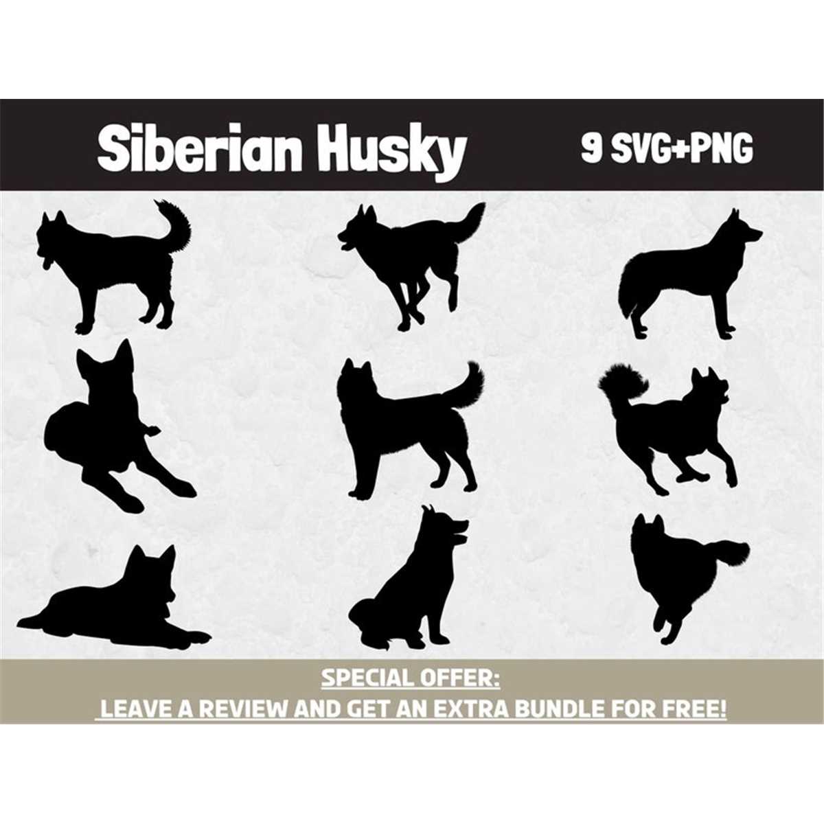 Siberian Husky Svg Bundle, Svg files for Cricut, Husky Svg, | Inspire ...