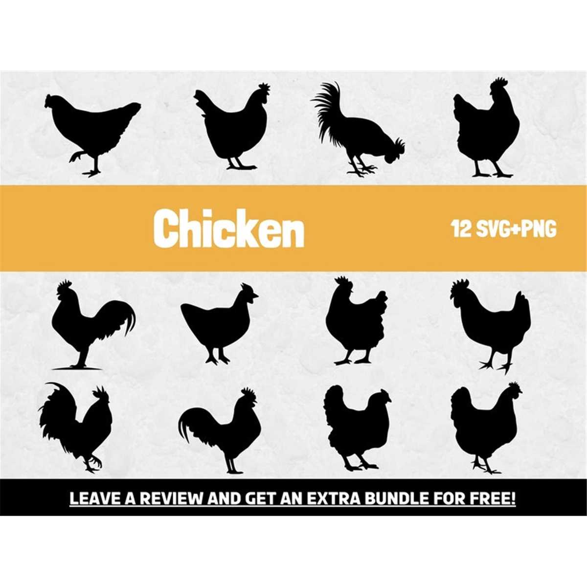 Chicken Svg Bundle, Farmhouse SVG, Chicken Silhouettes, Svg | Inspire ...