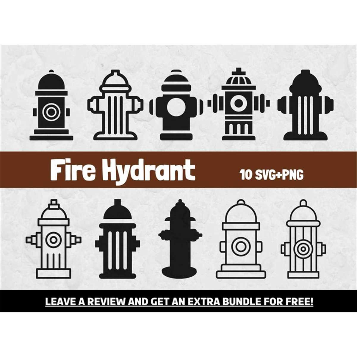 Fire Hydrant SVG Bundle, Fire Svg, Water SVG, Svg files for | Inspire ...