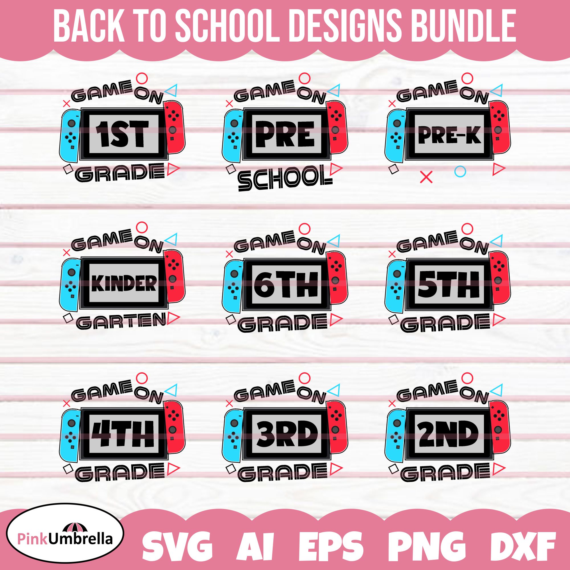 Game On Back to School Bundle, Back to School Svg for Gamers | Inspire ...
