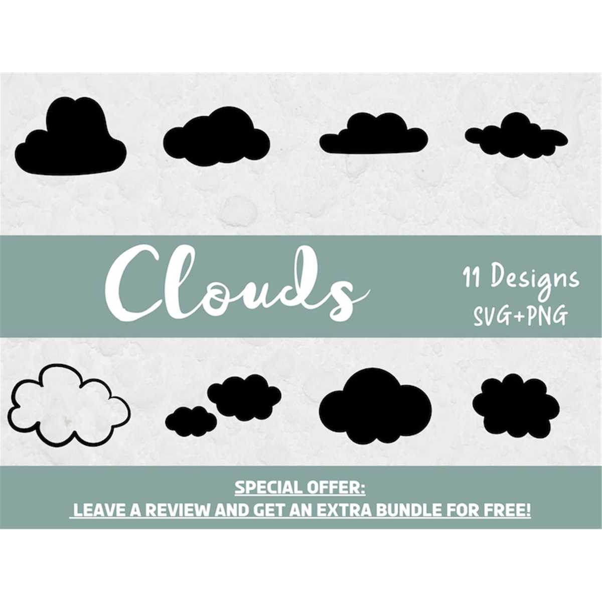 Cloud SVG, Svg files for Cricut, Clouds Svg, Cloudy Weather, - Inspire ...
