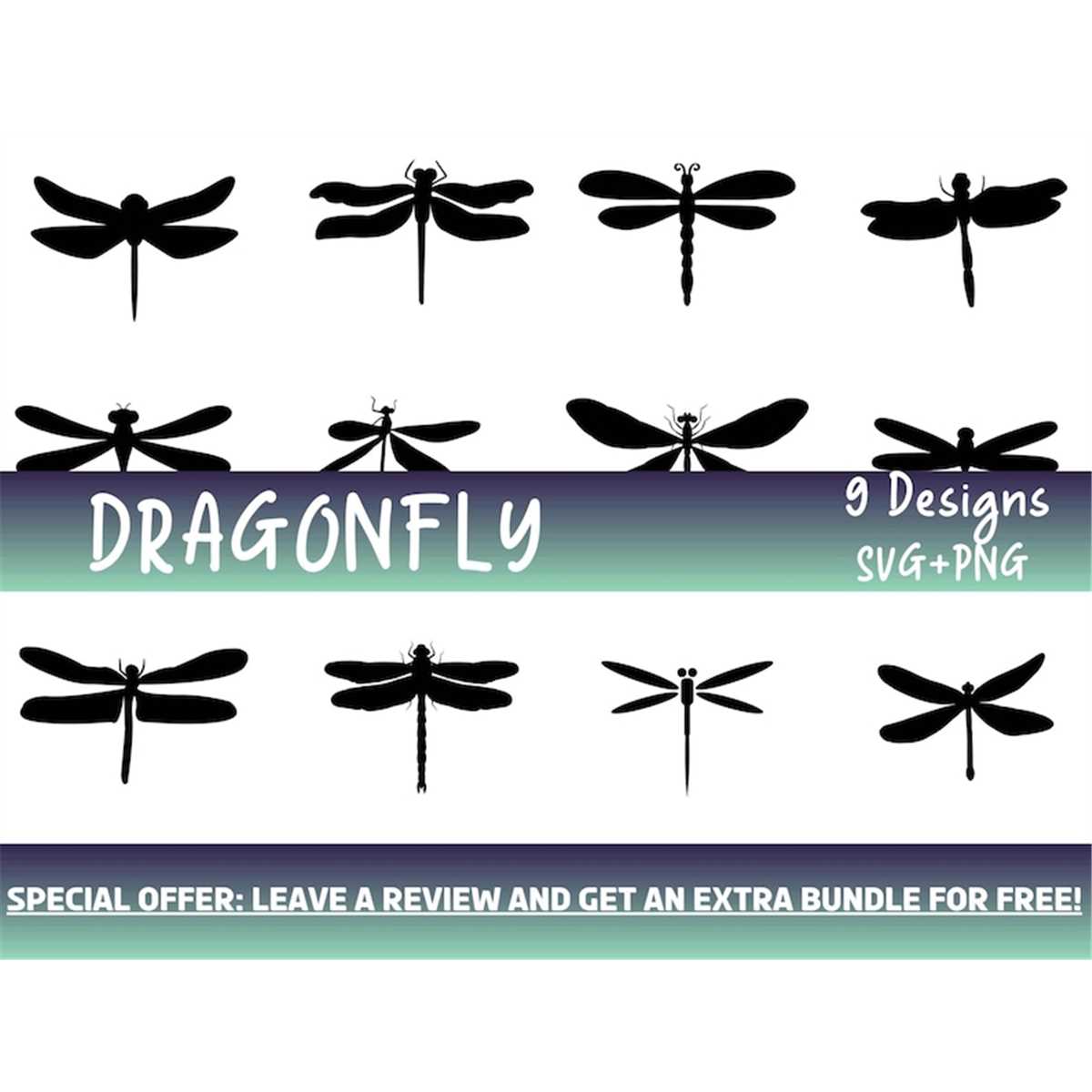 Dragonfly Svg Bundle, Svg Files for Cricut, Dragonfly Clipar | Inspire Uplift