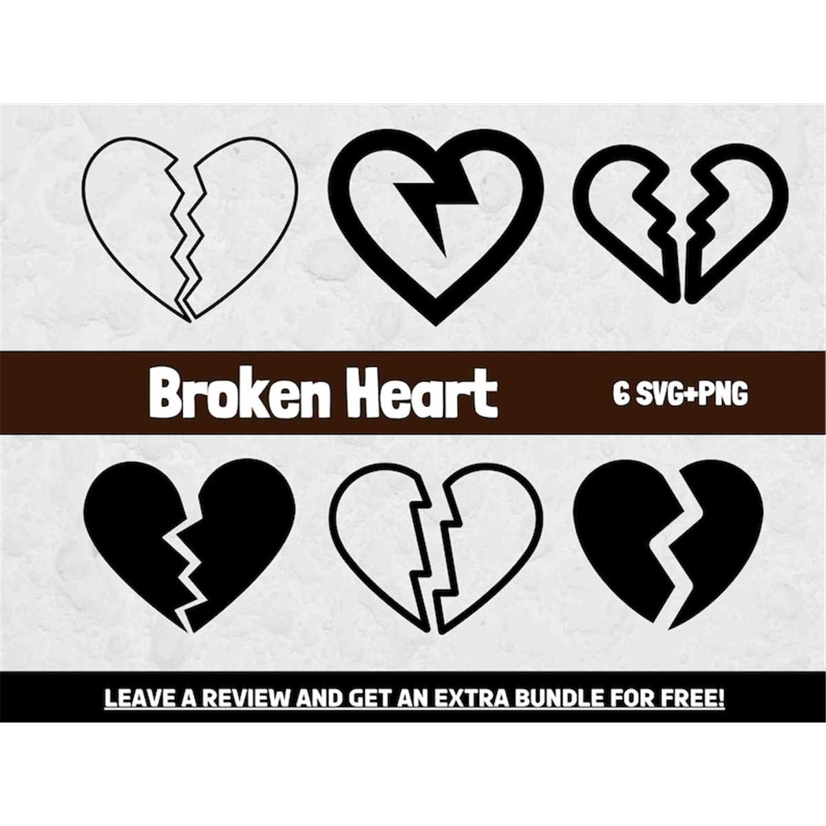 Broken Heart Svg Bundle, Heart SVG, Svg Files for Cricut, He | Inspire ...