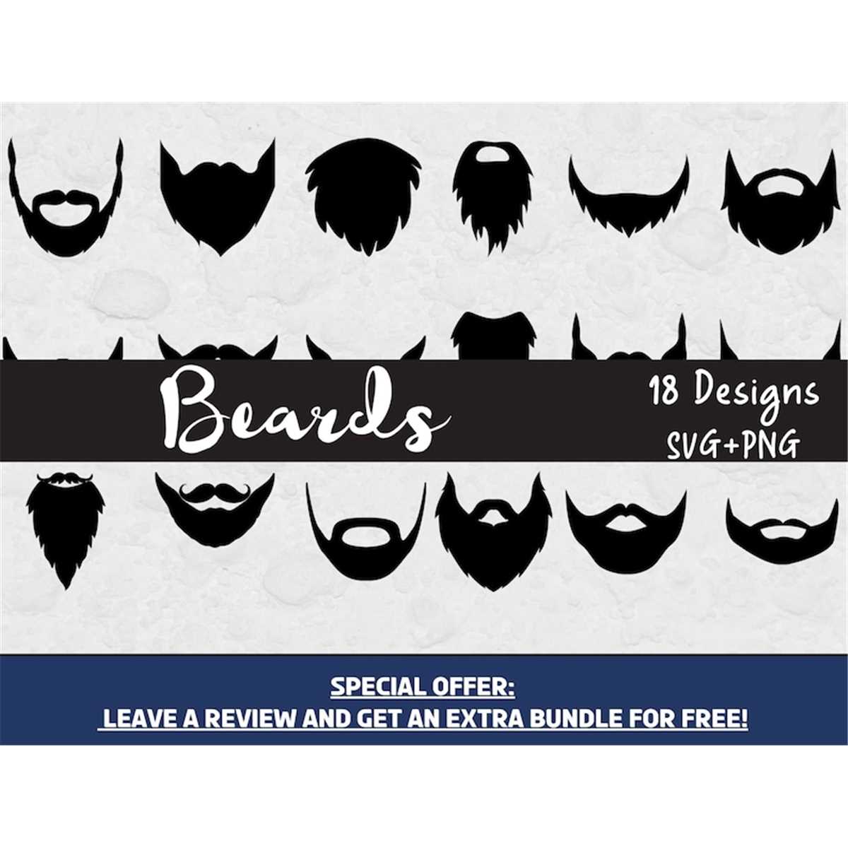 Beard Svg Bundle, SVG files for Cricut, Beards svg, Commerci | Inspire ...