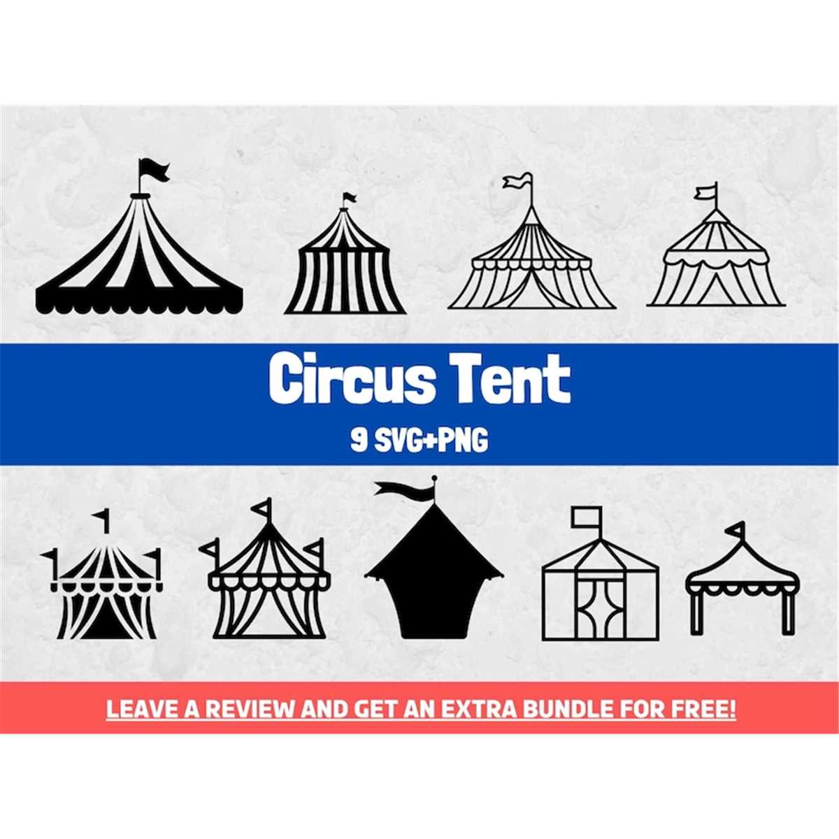 Circus Tent Svg, SVG Files for Cricut, Circus Clipart, Tent | Inspire ...