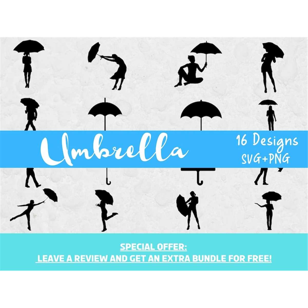 Umbrella SVG Bundle, Commercial Use SVG, People Svg, Rainy W | Inspire ...