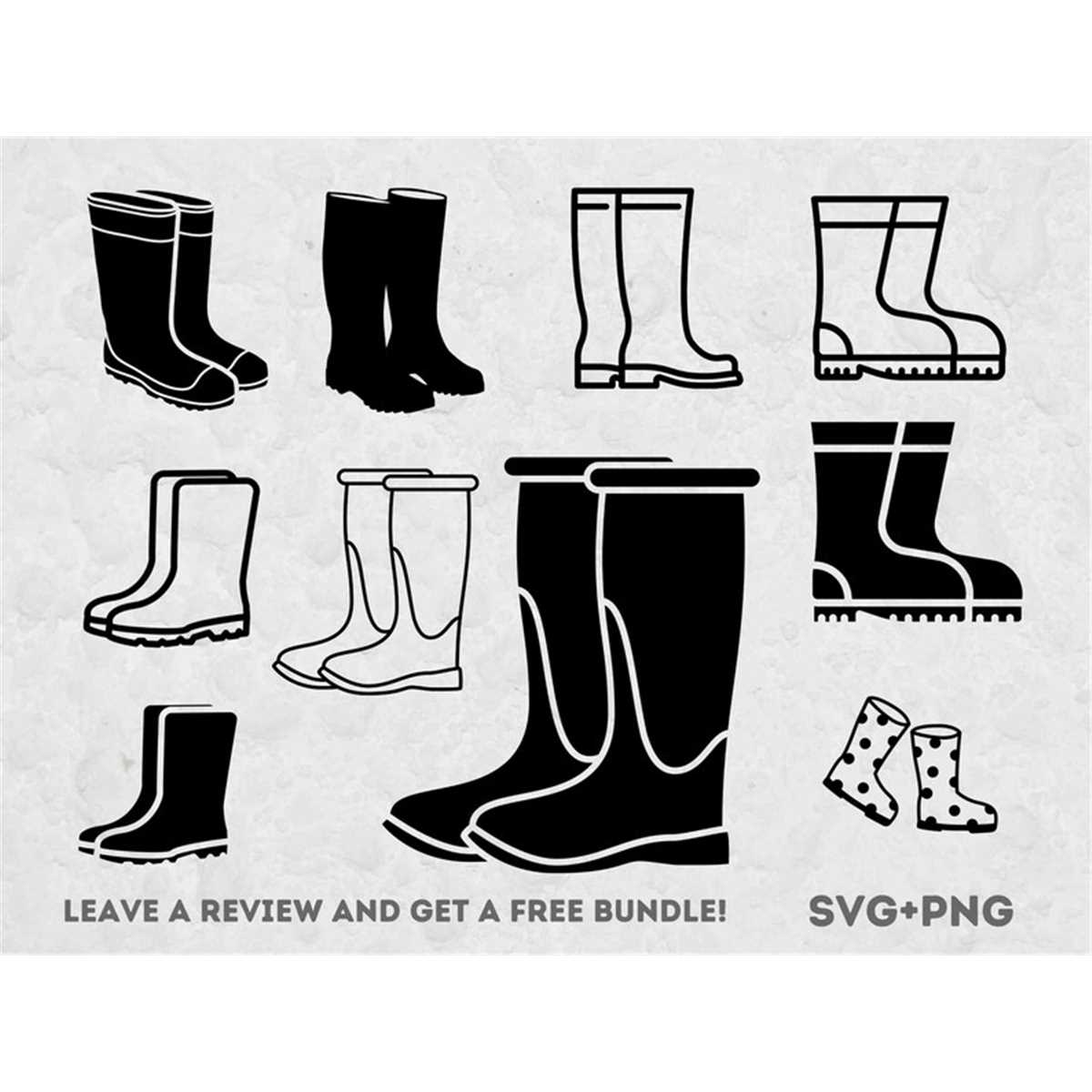 Rain Boots SVG Bundle, Rain Svg, Boot SVG, Svg files for Cri | Inspire ...