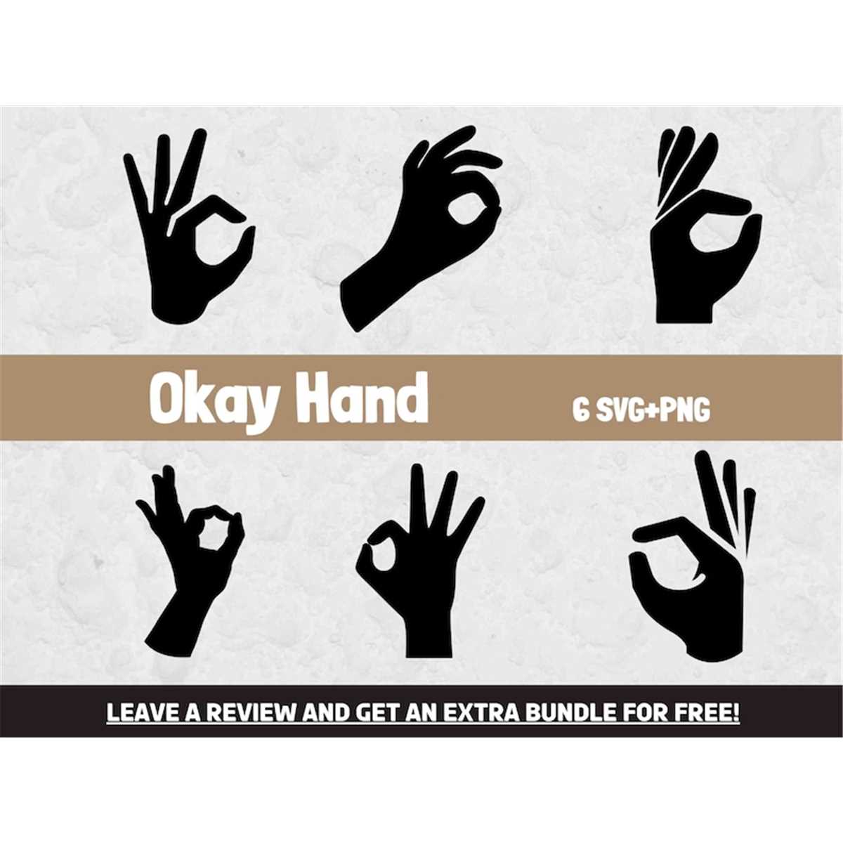 Okay Hand SVG Bundle, Svg files for Cricut, Hand Gesture SVG | Inspire ...