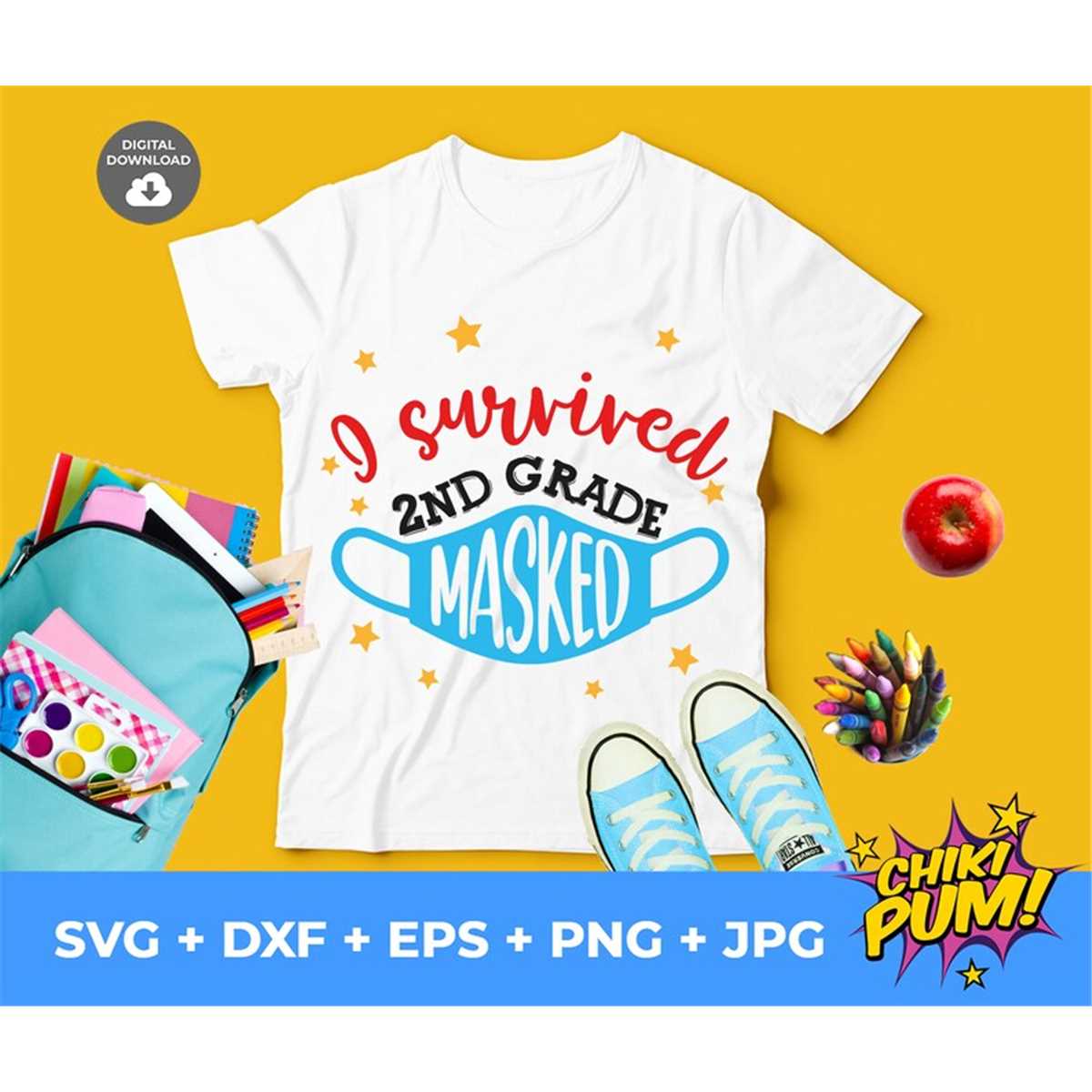 I Survived 2nd Grade Masked svg, I survived masked, Second G | Inspire ...