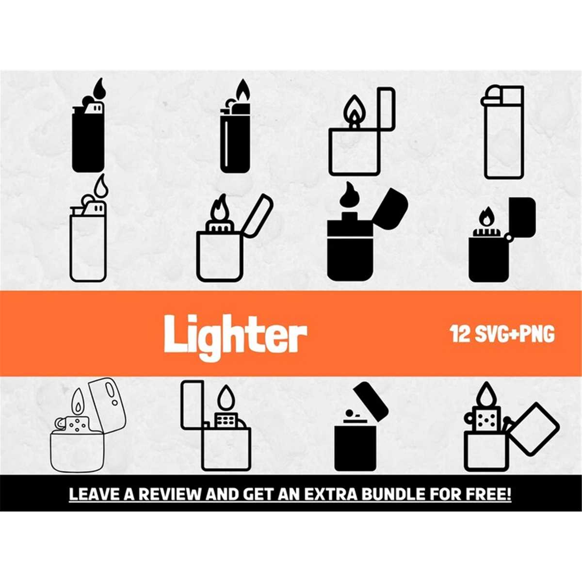 Lighter SVG Bundle, Fire Svg, Lighter Shapes, Svg files for | Inspire ...