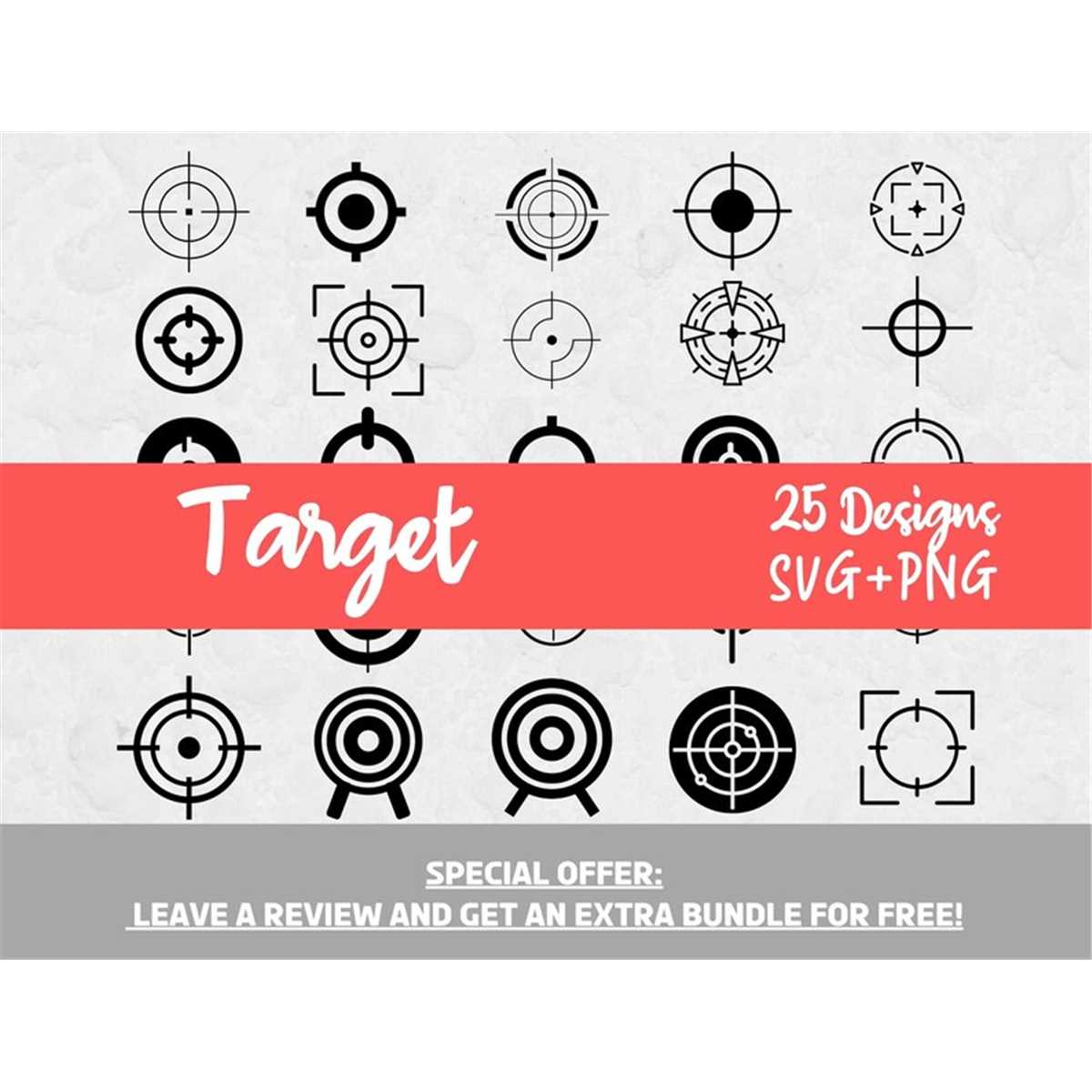 Target Clipart Bundle, Target Svg, Shoot SVG, Svg files for | Inspire ...