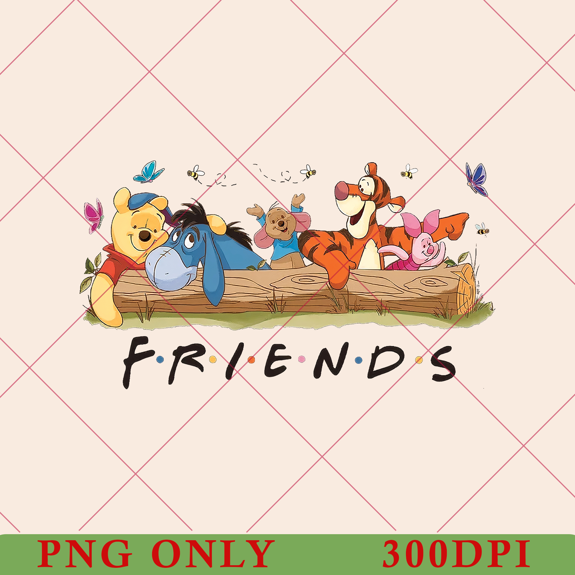 Winnie The Pooh Butterfly PNG, Vintage Pooh Bear PNG, Disney - Inspire ...