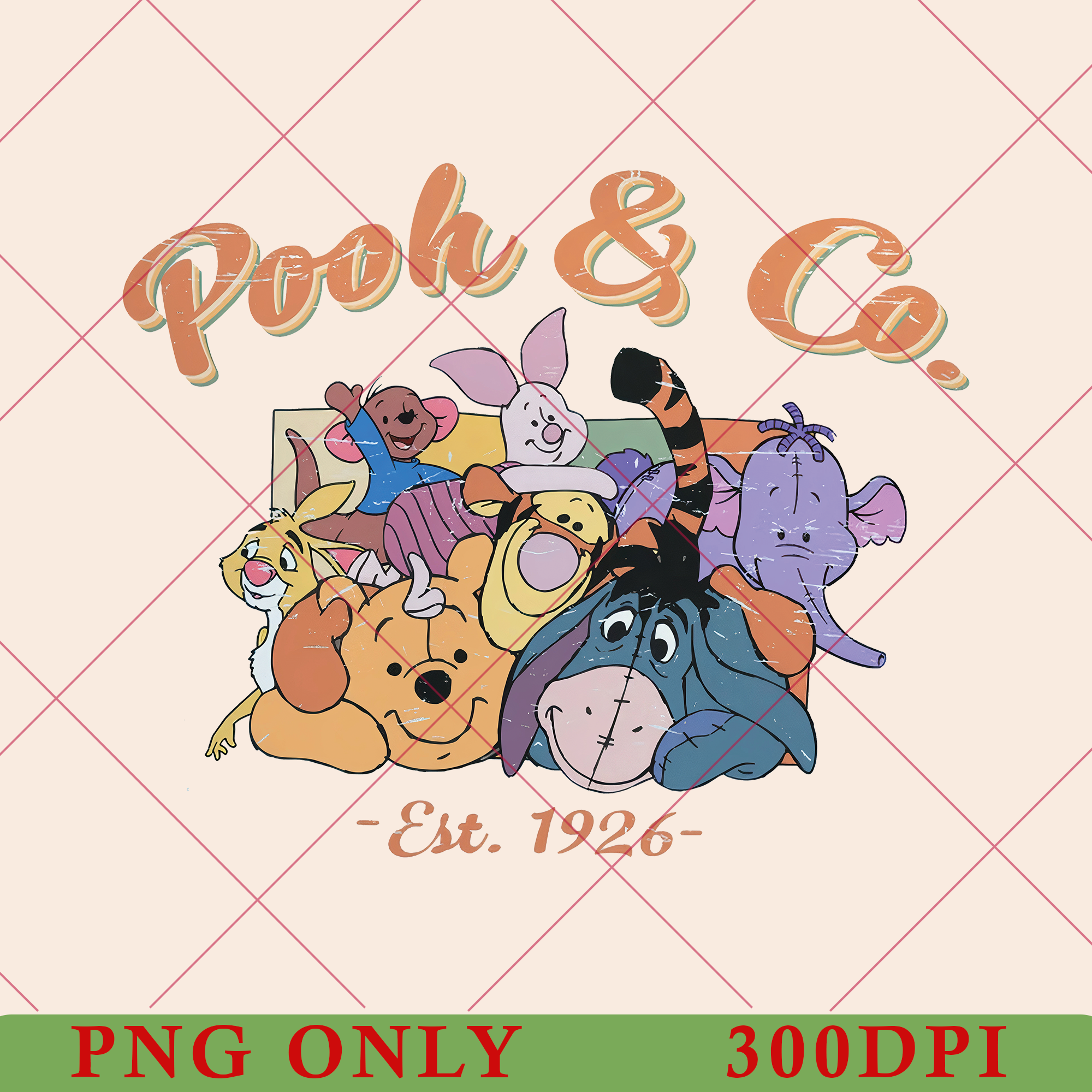 Disney Winnie The Pooh PNG, Vintage Pooh & Co EST 1926 PNG, - Inspire ...