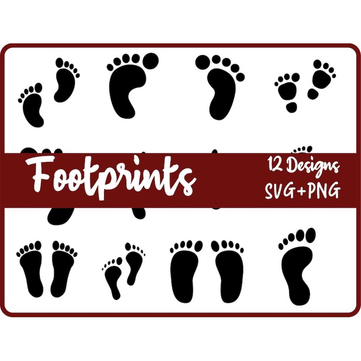 Footprint SVG, Svg files for Cricut, Foot Prints, Footprint | Inspire ...