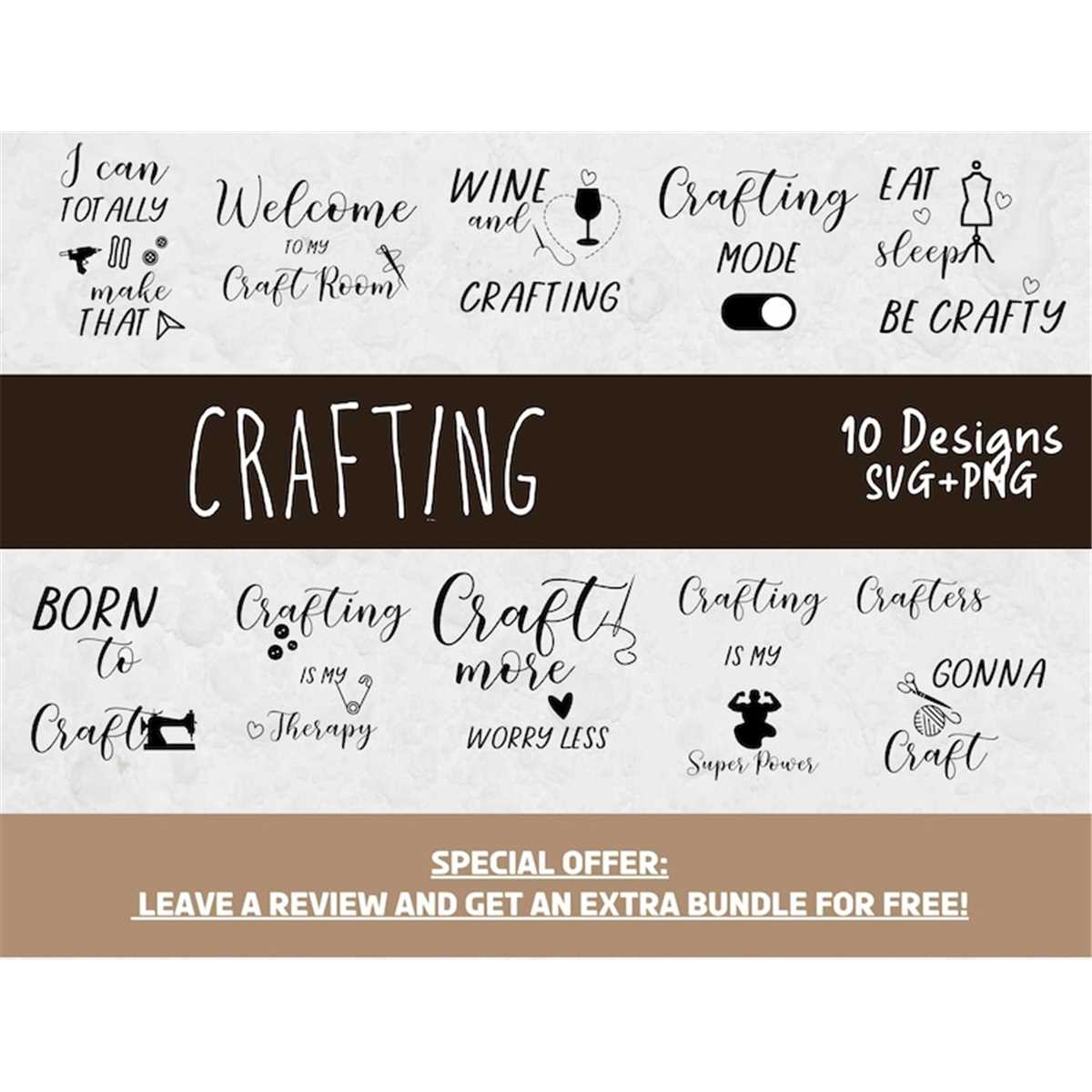 Crafting SVG Bundle, SVG files for Cricut, Crafty svg, craft | Inspire ...