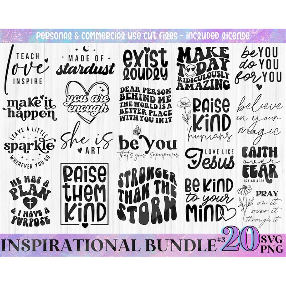 Inspirational Svg Bundle, Inspirational Quotes Svg, Motivati | Inspire ...