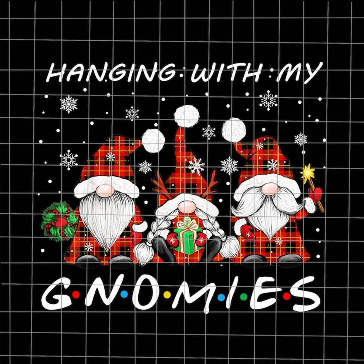 Hanging With My Gnomies Png, Gnome Buffalo Plaid Christmas P | Inspire ...