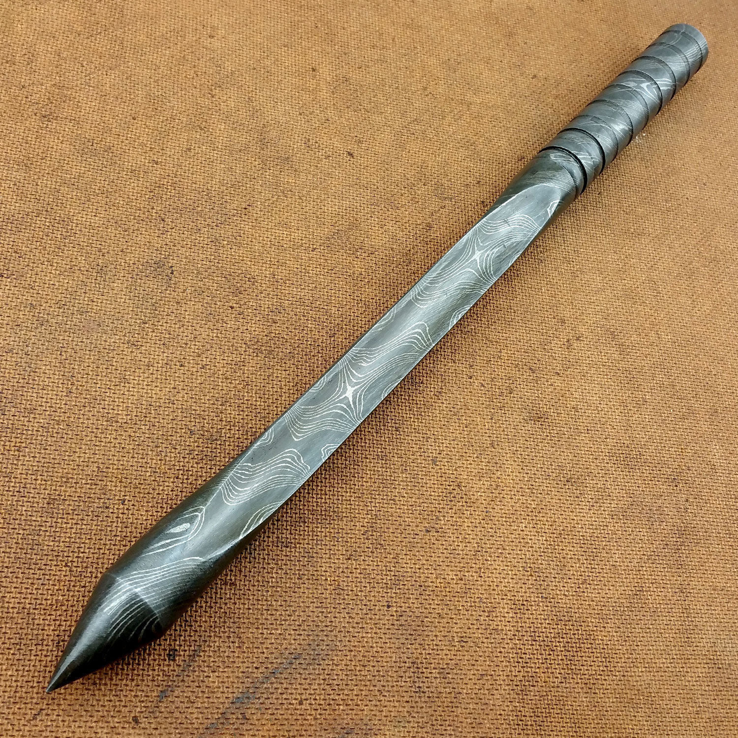 Handmade Damascus Cyclone Tri Dagger Damascus fixed blade kn - Inspire ...