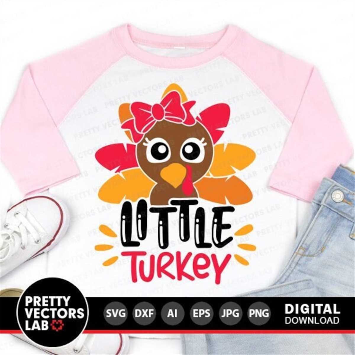 Little Turkey Svg, Little Sister Svg, Thanksgiving Svg Dxf E | Inspire ...