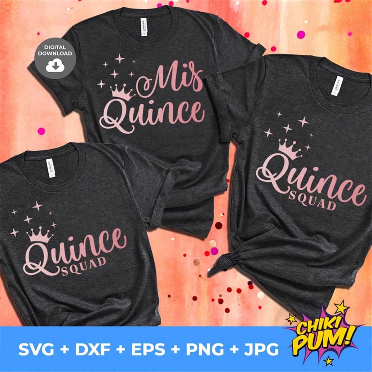 Mis Quince Squad Bundle svg, Mis 15 svg, Quinceanera svg, Mi | Inspire ...