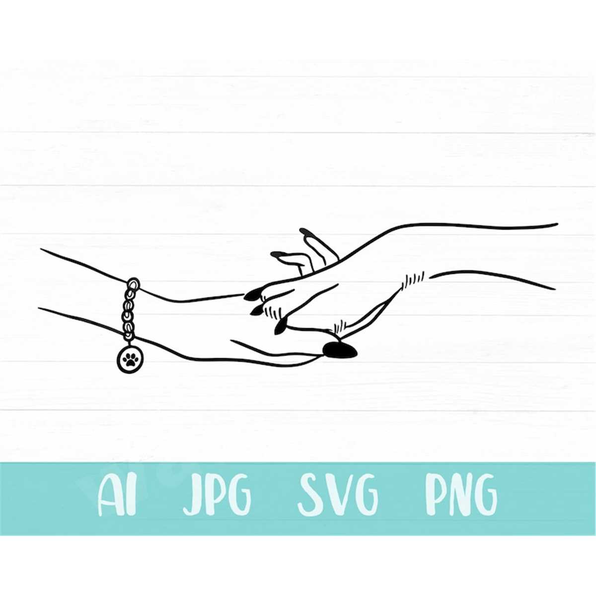 Dog Paw Svg Hand Drawn, Hand Paw Svg, Dog Line Art Svg, Dog | Inspire ...