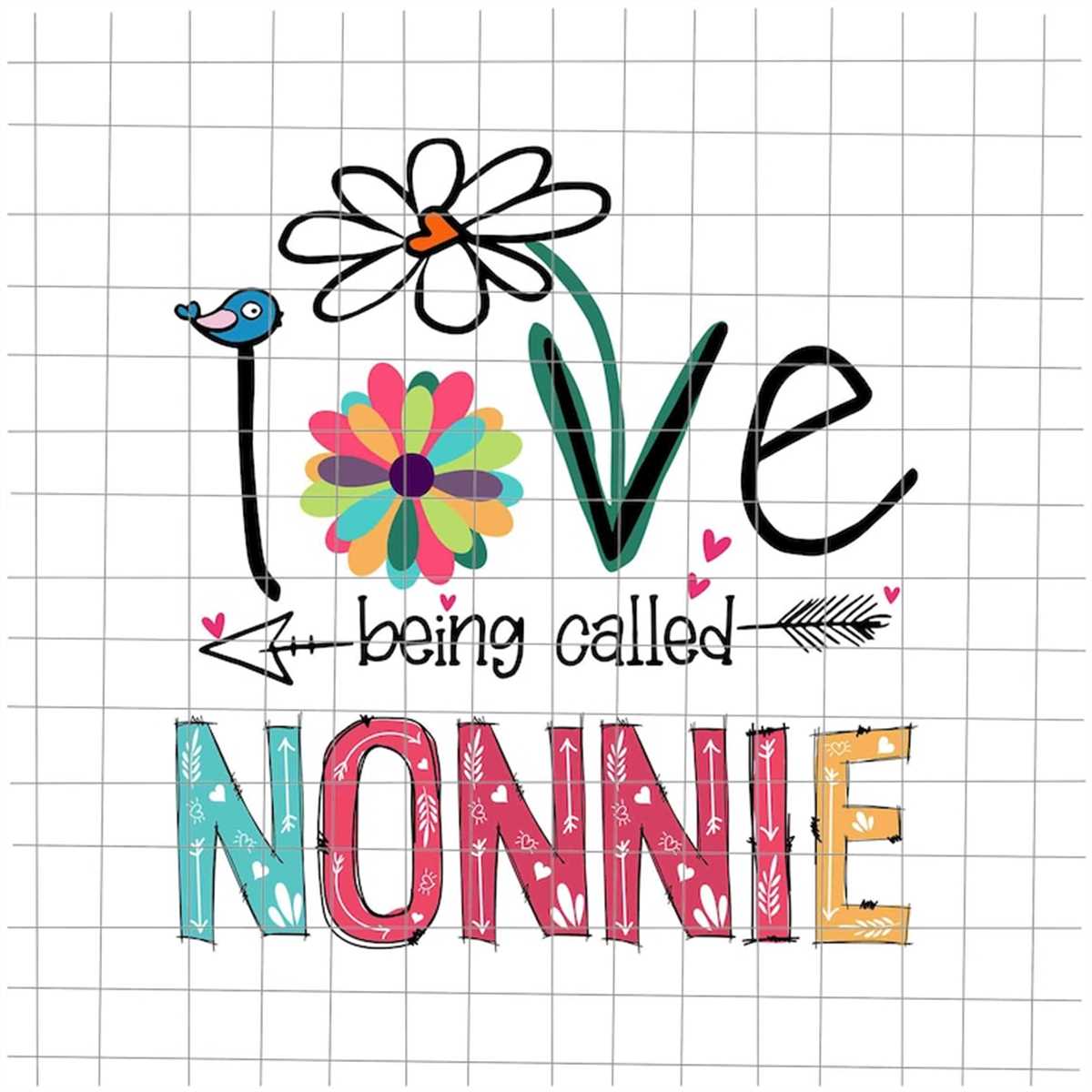 I Love Being Called Nonnie Svg, Love Grandma Svg, Grandma qu | Inspire ...