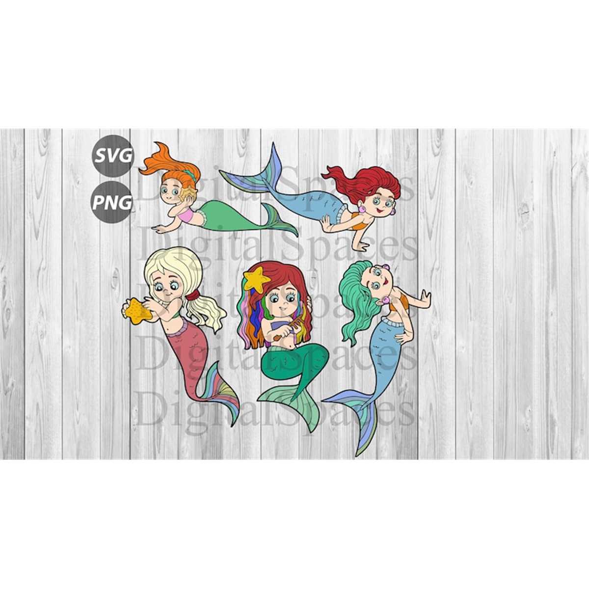 Mermaid SVG Bundle, Mermaid Clipart, Cute Mermaid PNG, merma - Inspire ...